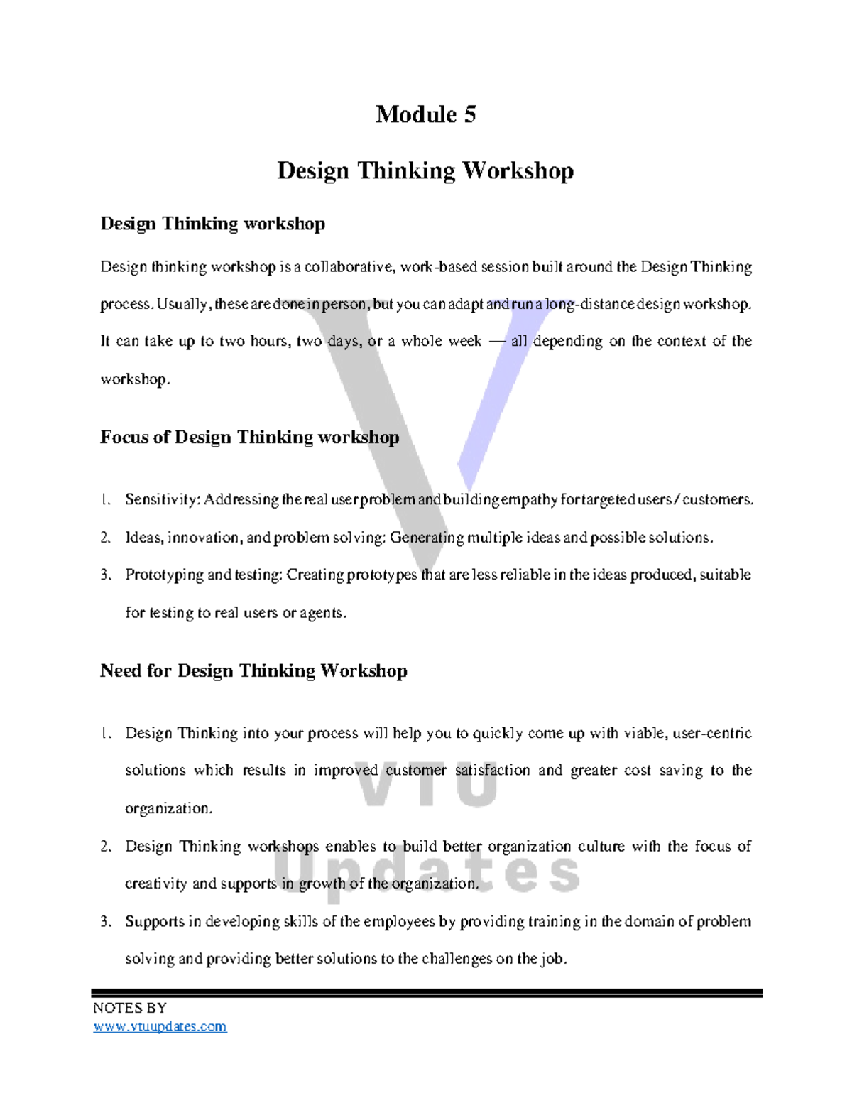 IDT Module 5 - Design Thinking Workshop Notes - Studocu