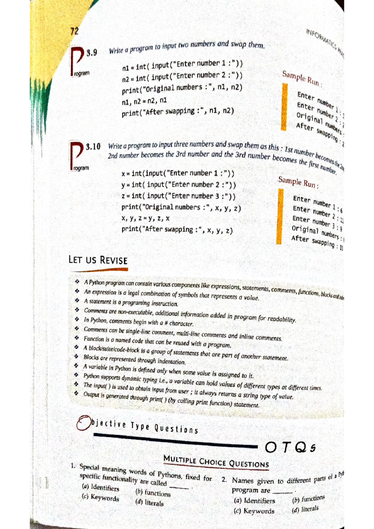 Chapter 3: Python Fundamentals - Program Swapping & Concepts ...