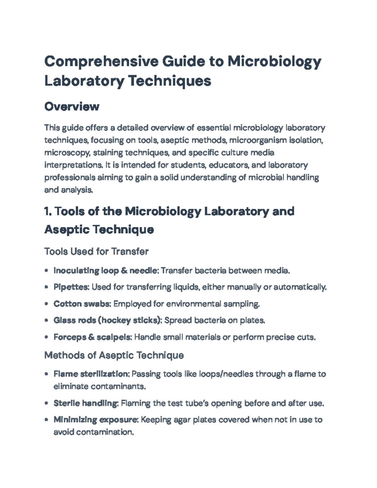 Microbiology Techniques: A Comprehensive Laboratory Guide ...