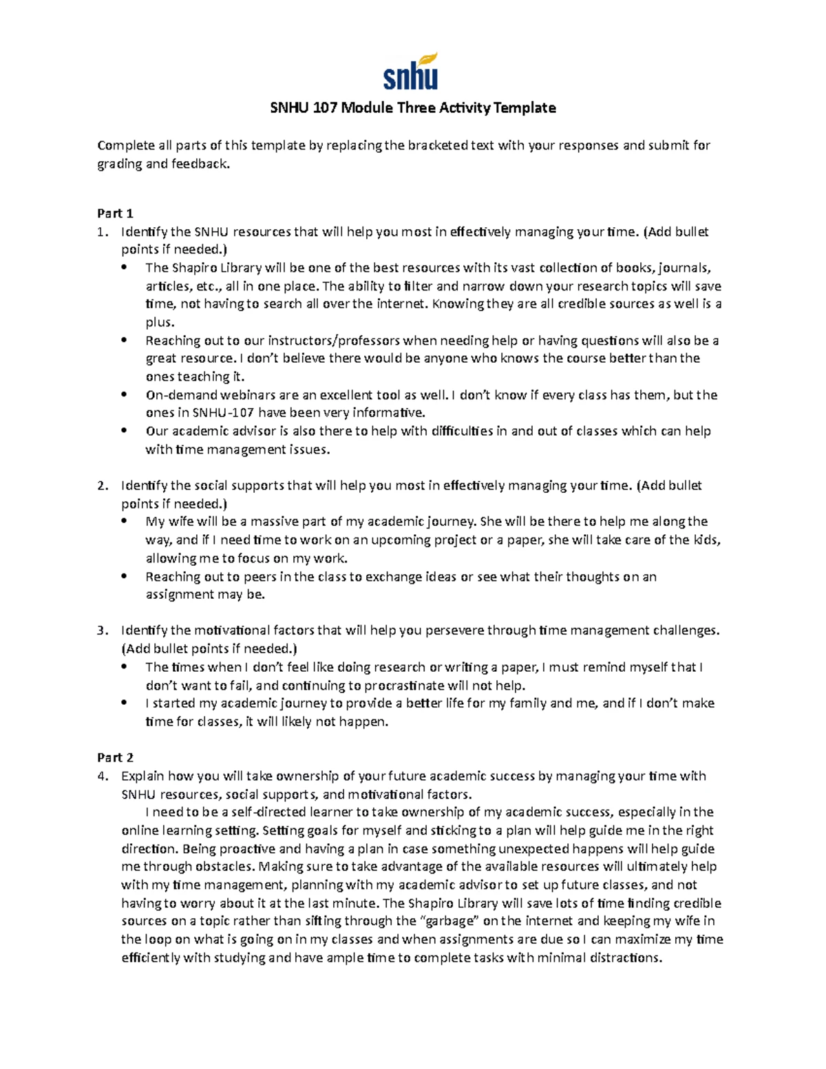 Five Habits of Successful SNHU Students - Successful SNHU Students 5 ...