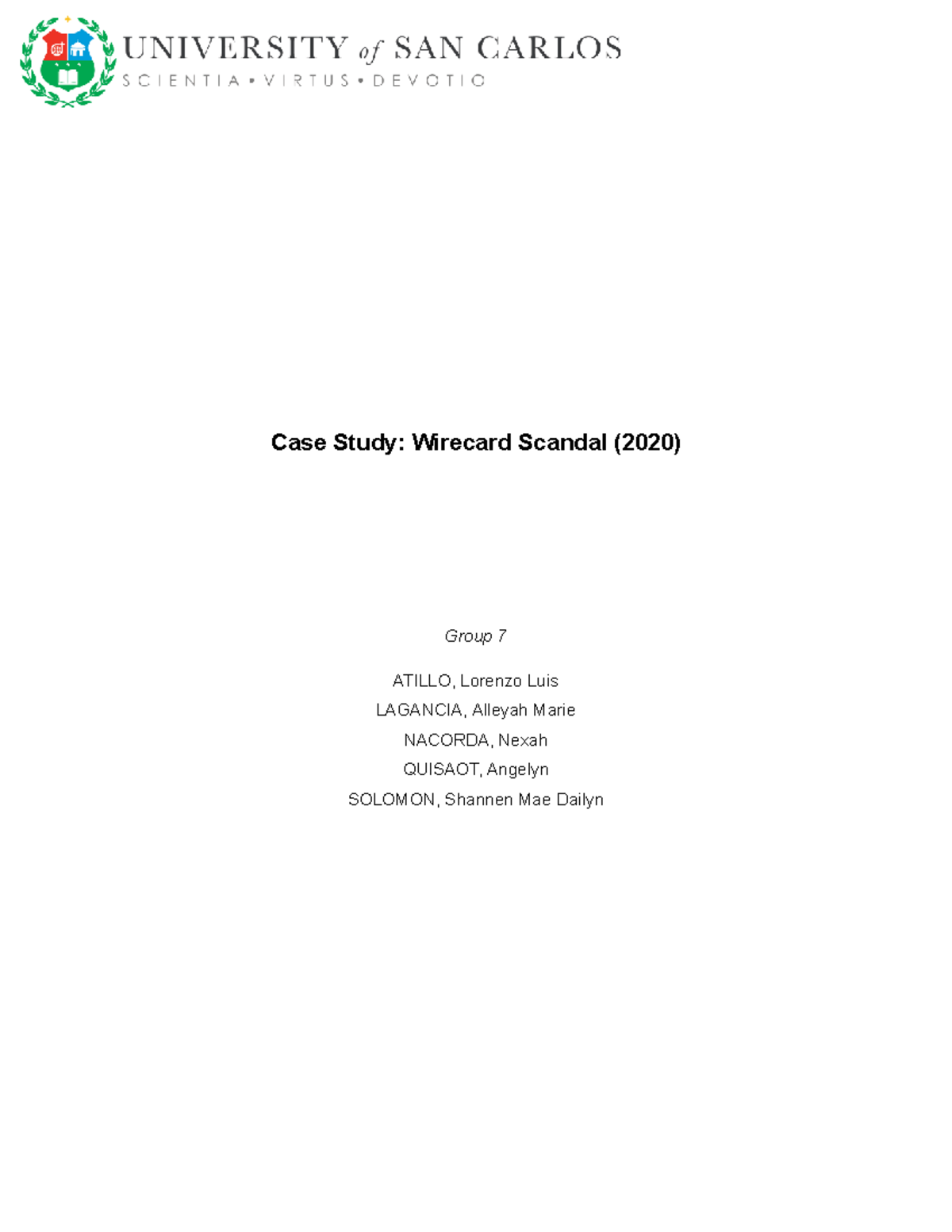 G7 Case Study: Analyzing the Wirecard Scandal and Its Implications - Studocu