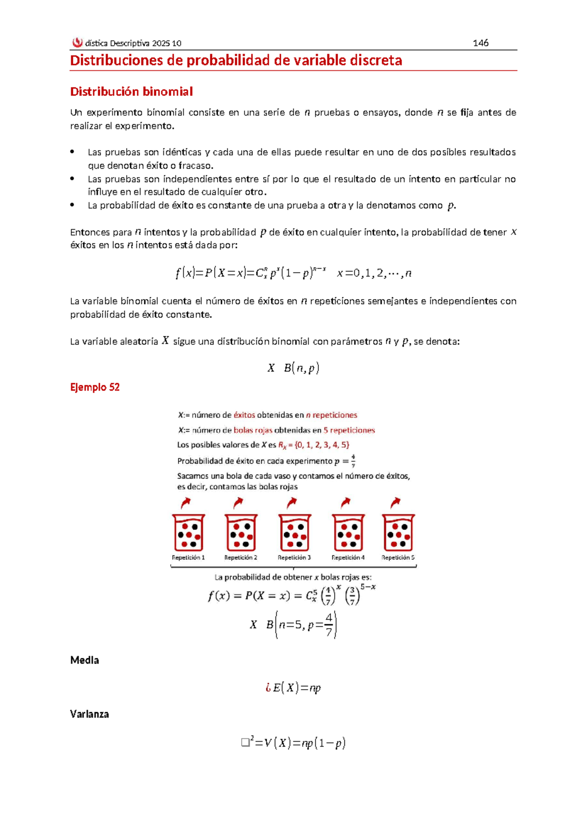 Estadística Descriptiva 2025: Distribuciones de Probabilidad Discreta ...