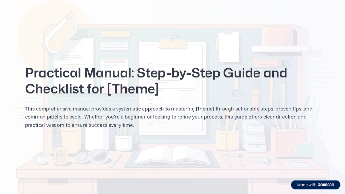 Practical Manual: Step-by-Step Guide & Checklist for Success - Studocu