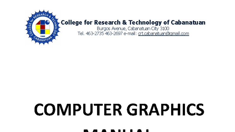 Computer Graphics Manual (Adobe Photoshop Tutorial) - Studocu
