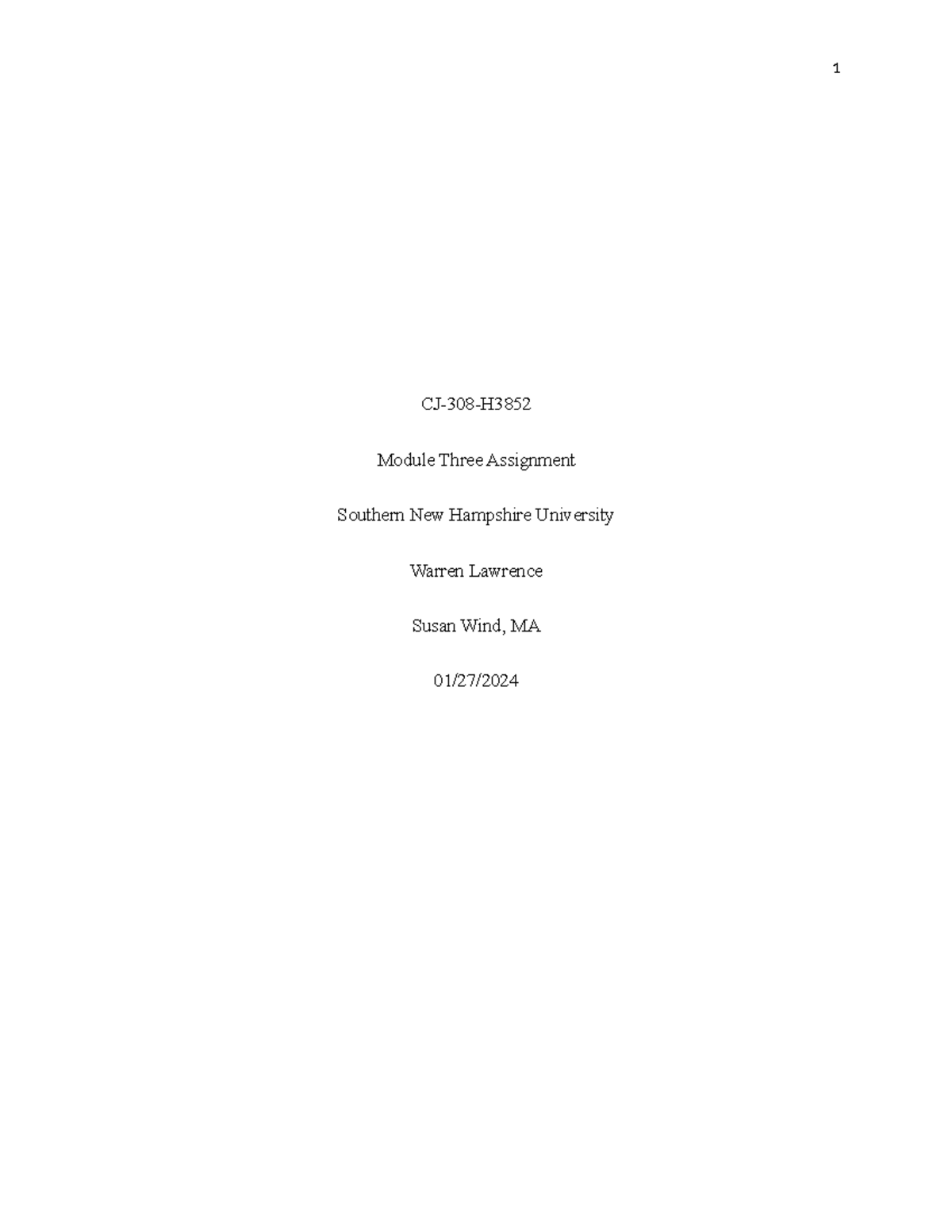 CJ 308 Module Three Assignment: Response to Phishing Attack - Studocu