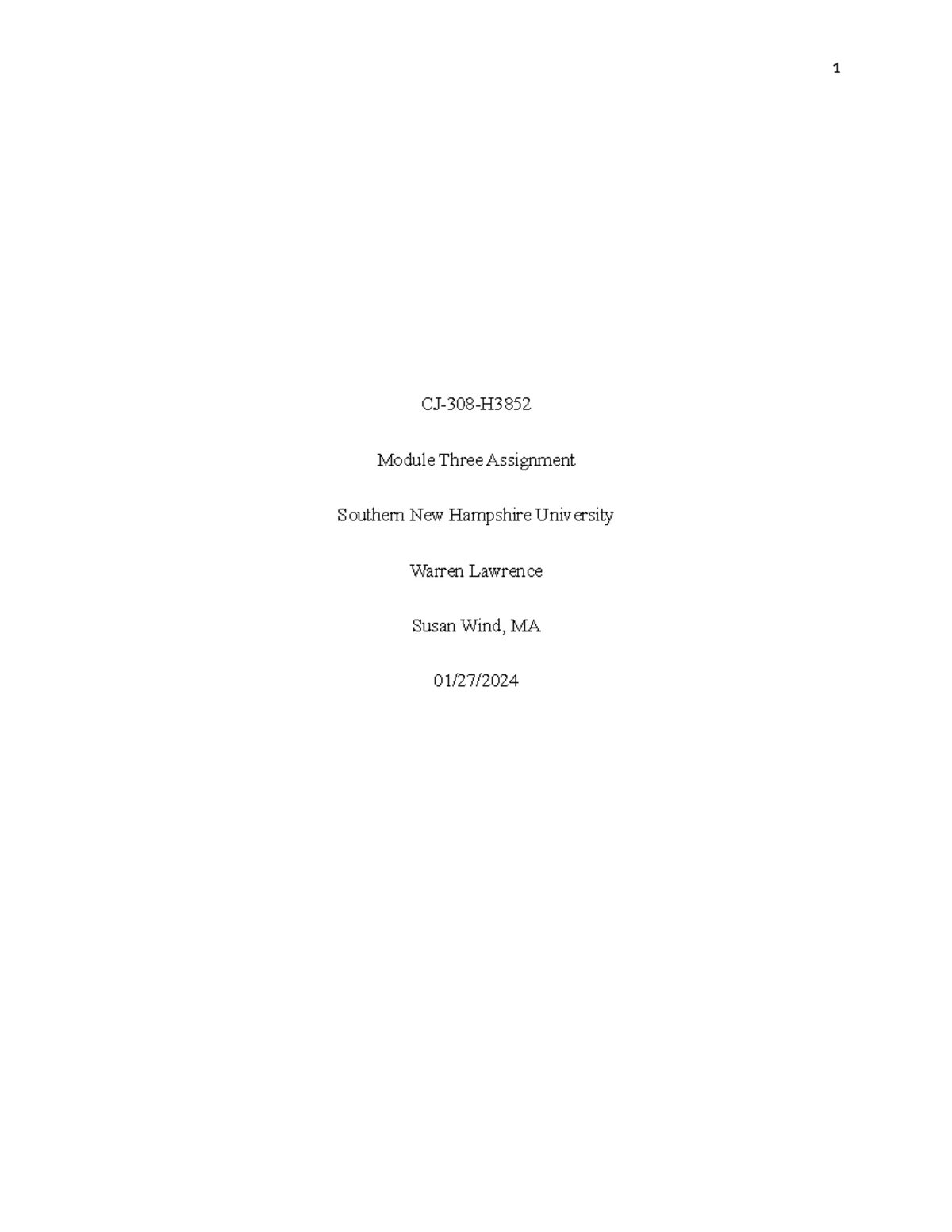 CJ 308 Module One Assignment: Understanding Internet Layers - Studocu