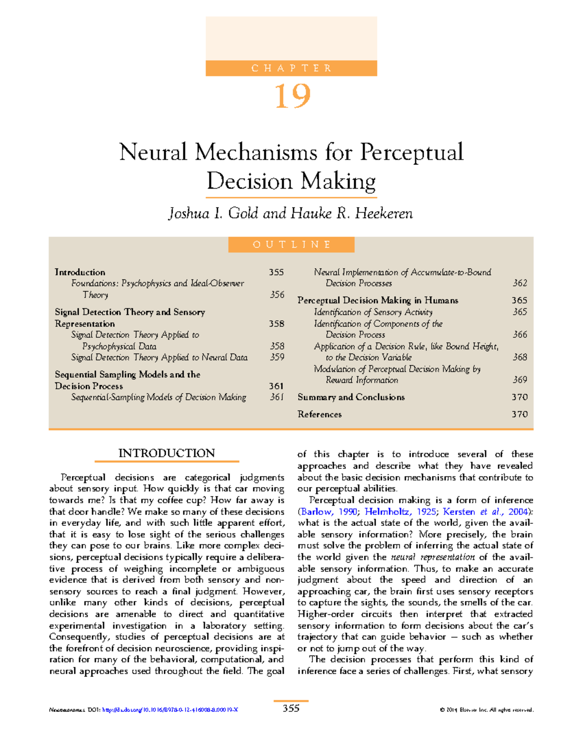 Final Exam Study Notes for 2023-CS101: Neural Mechanisms in Decision ...