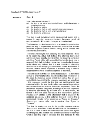 PYC2601 Personology From individual to ecosystem - Warning: TT: undefined function: 3 Warning ...