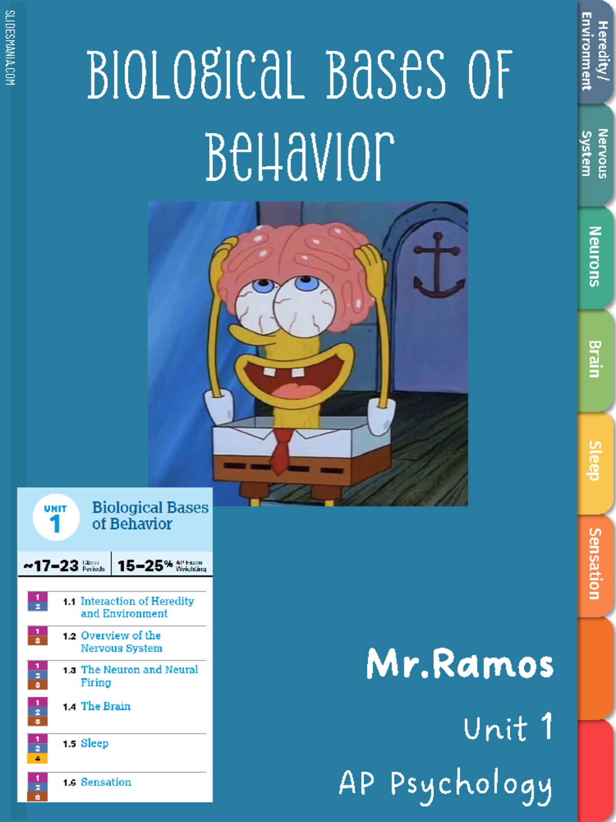 AP Psychology: Biological Bases of Behavior & Sensation Topics - Studocu