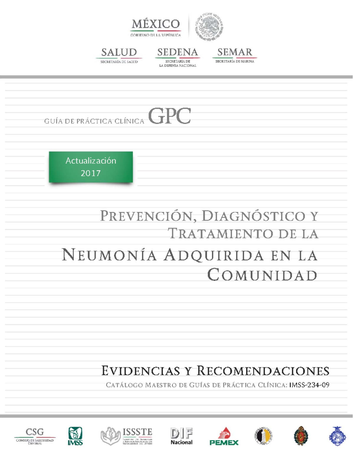 Neumonìa ER - GPC NEUMO - GUÍA DE PRÁCTICA CLÍNICA GPC Prevención ...