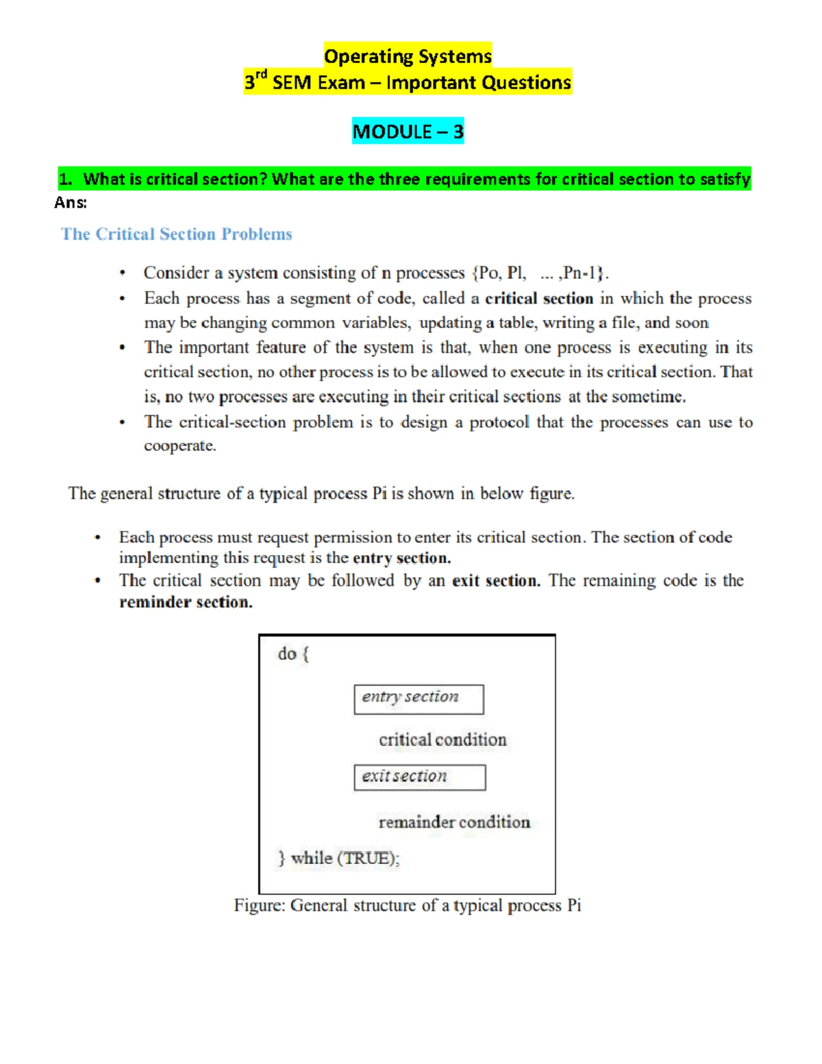BCS302 Set1 - Model question paper - Model Question Paper- I with effect from 2022 Third ...