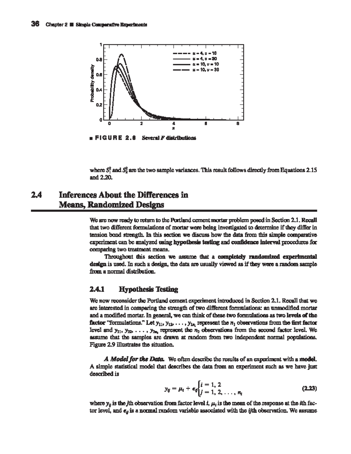 36 STAT 101: Chapter 2 - Simple Comparative Experiments and Hypothesis ...