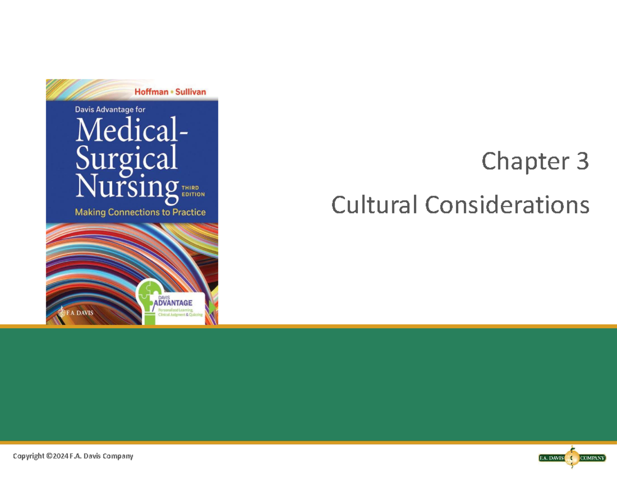 Cultural Considerations and Competence: Chapter 3 Overview - Studocu