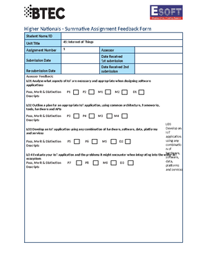 Unit 16: Computing Research Project - Summative Assignment Feedback ...