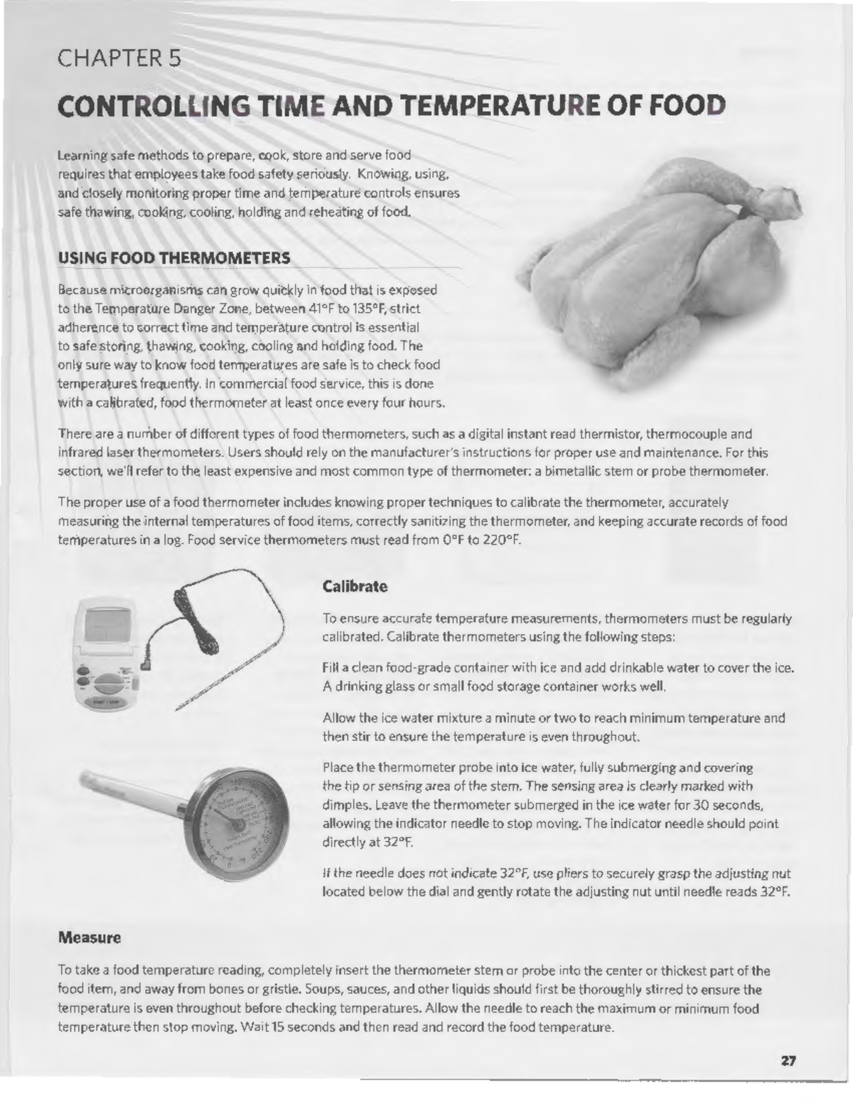 CHAPTER 5: SAFE STAFF - CONTROLLING TIME & TEMP OF FOOD - Studocu