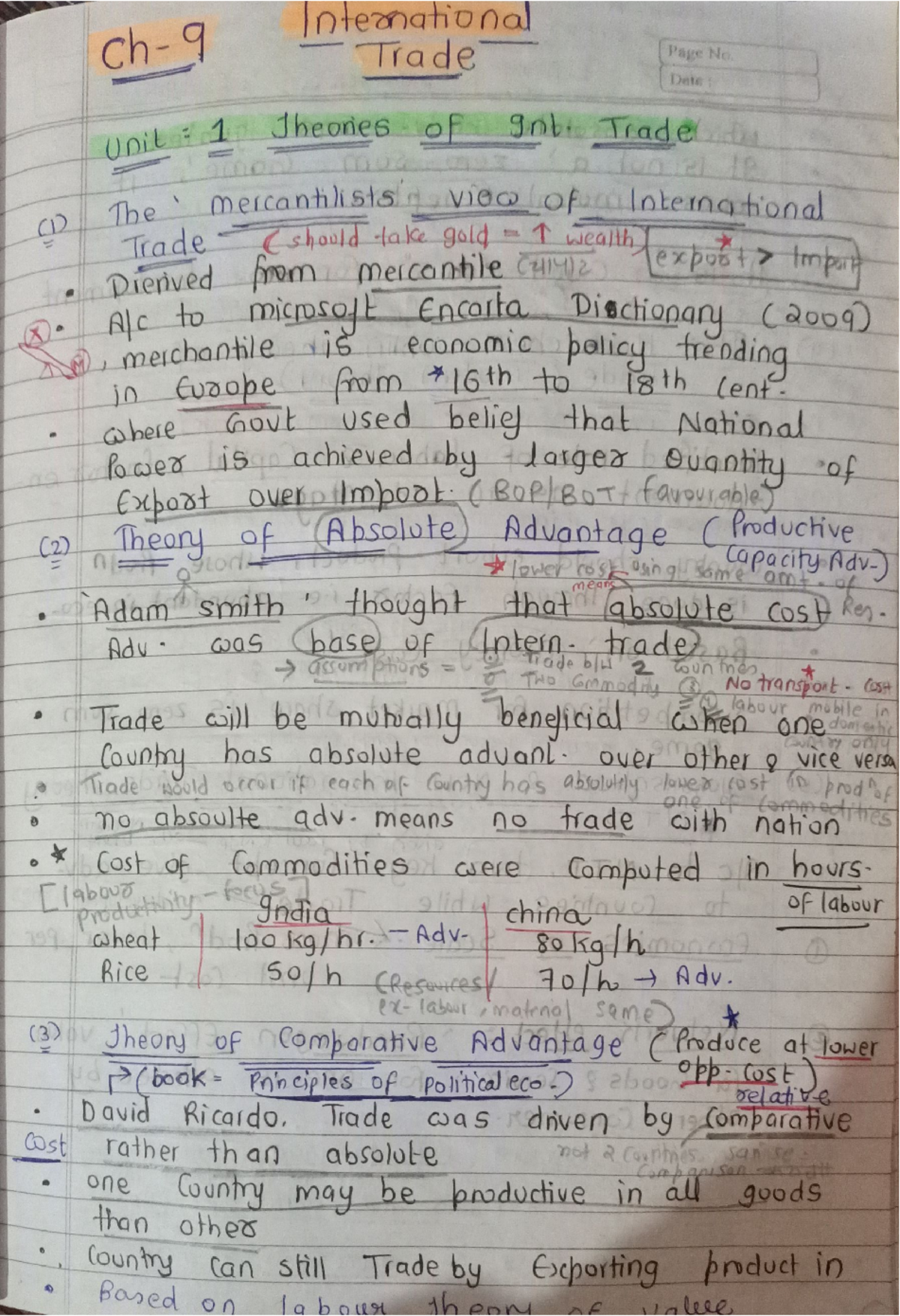 International Trade Concepts and Theories - Unit 1 Overview - Studocu