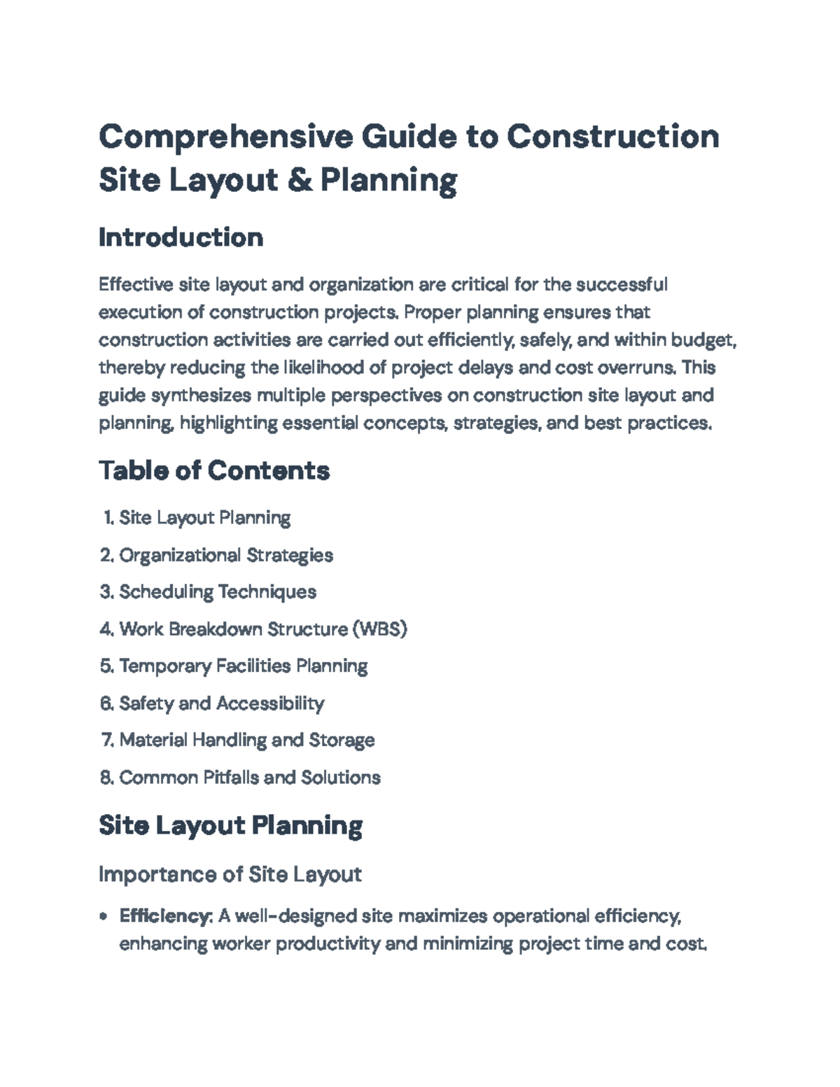 Comprehensive Guide to Construction Site Layout & Planning ...