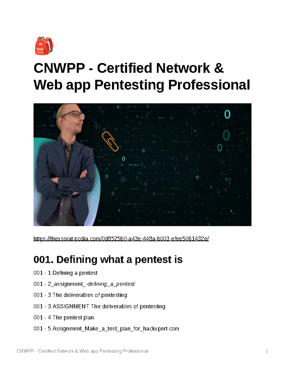 CNWPP Certified Network Web App Pentesting Professional Overview - Studocu