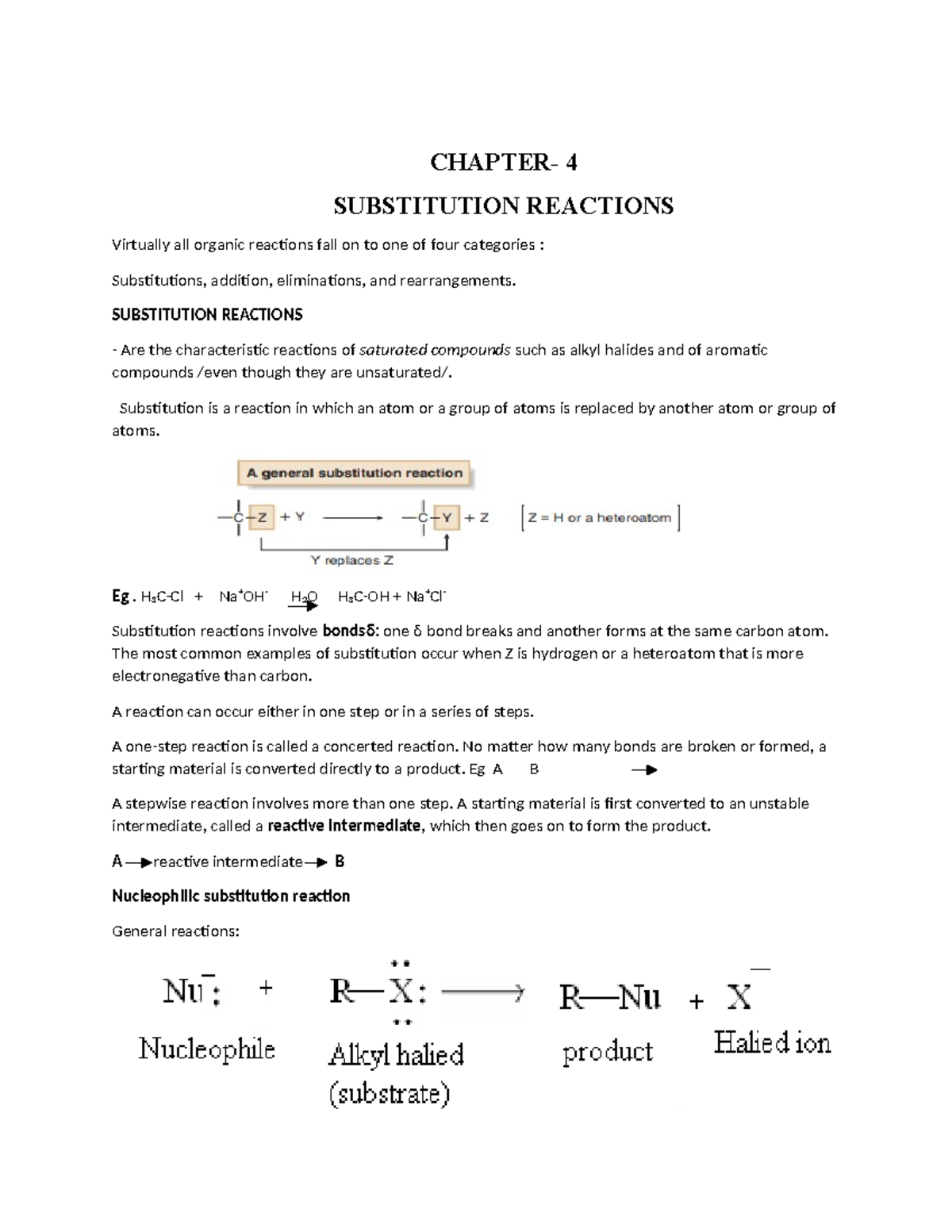 Chapter 4: Substitution Reactions in Organic Chemistry - Studocu