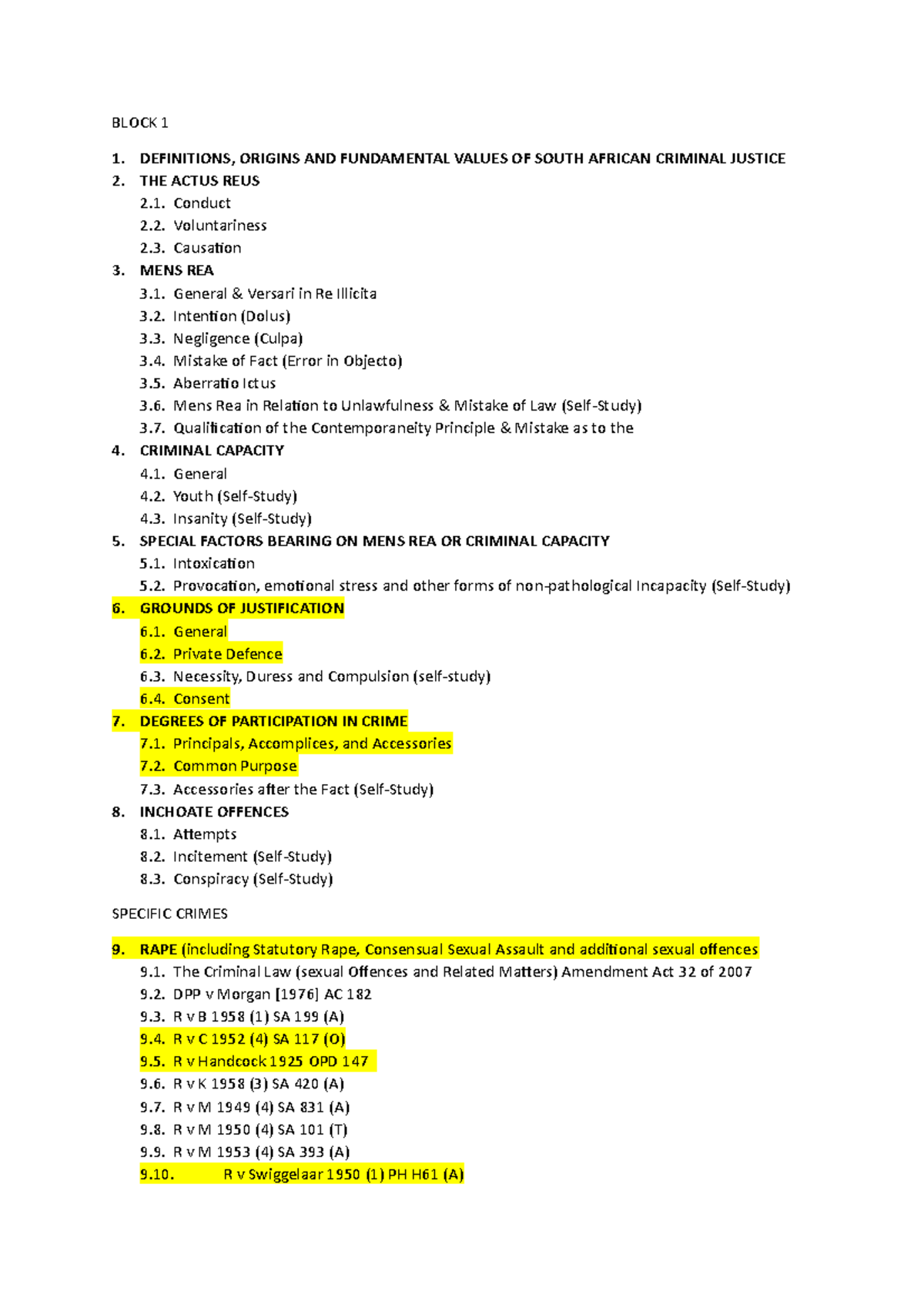 Criminal Justice Syllabus Breakdown: Key Concepts & Cases - Studocu