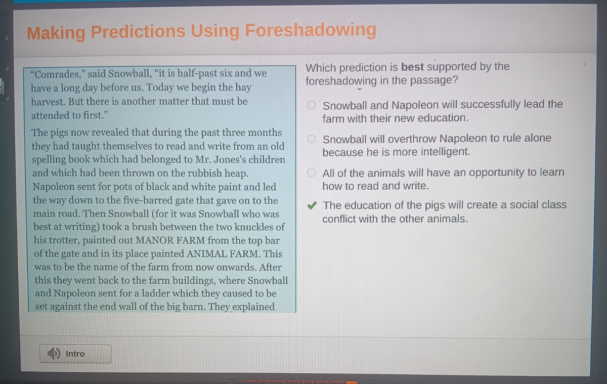 Making Predictions Using Foreshadowing - Analysis and Insights - Studocu