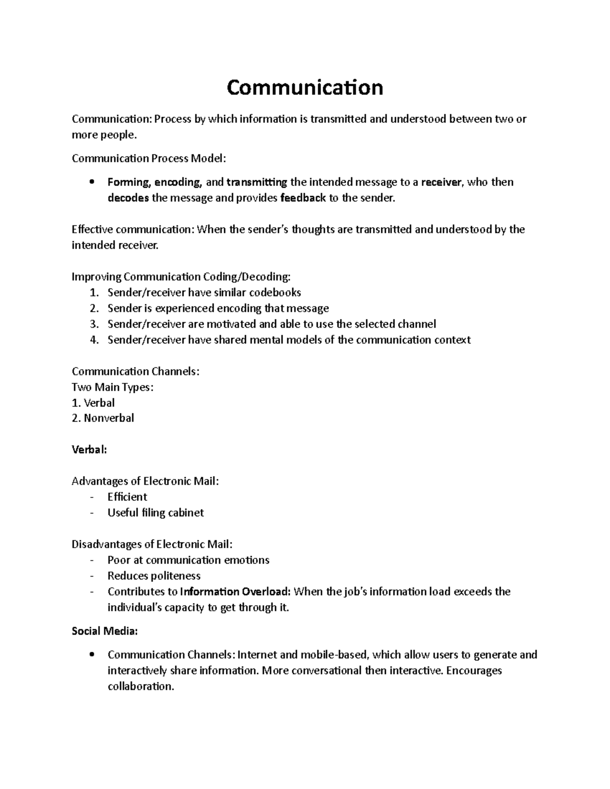 Communication Strategies and Channels in ADMS 2400: An Overview - Studocu