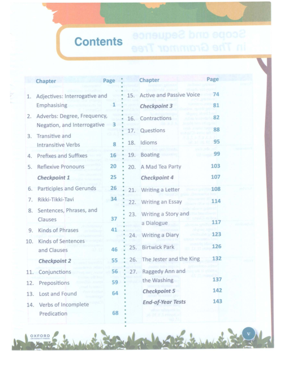 Chapter Contents for Grammar Tree 991T - Grade 5 Overview - Studocu