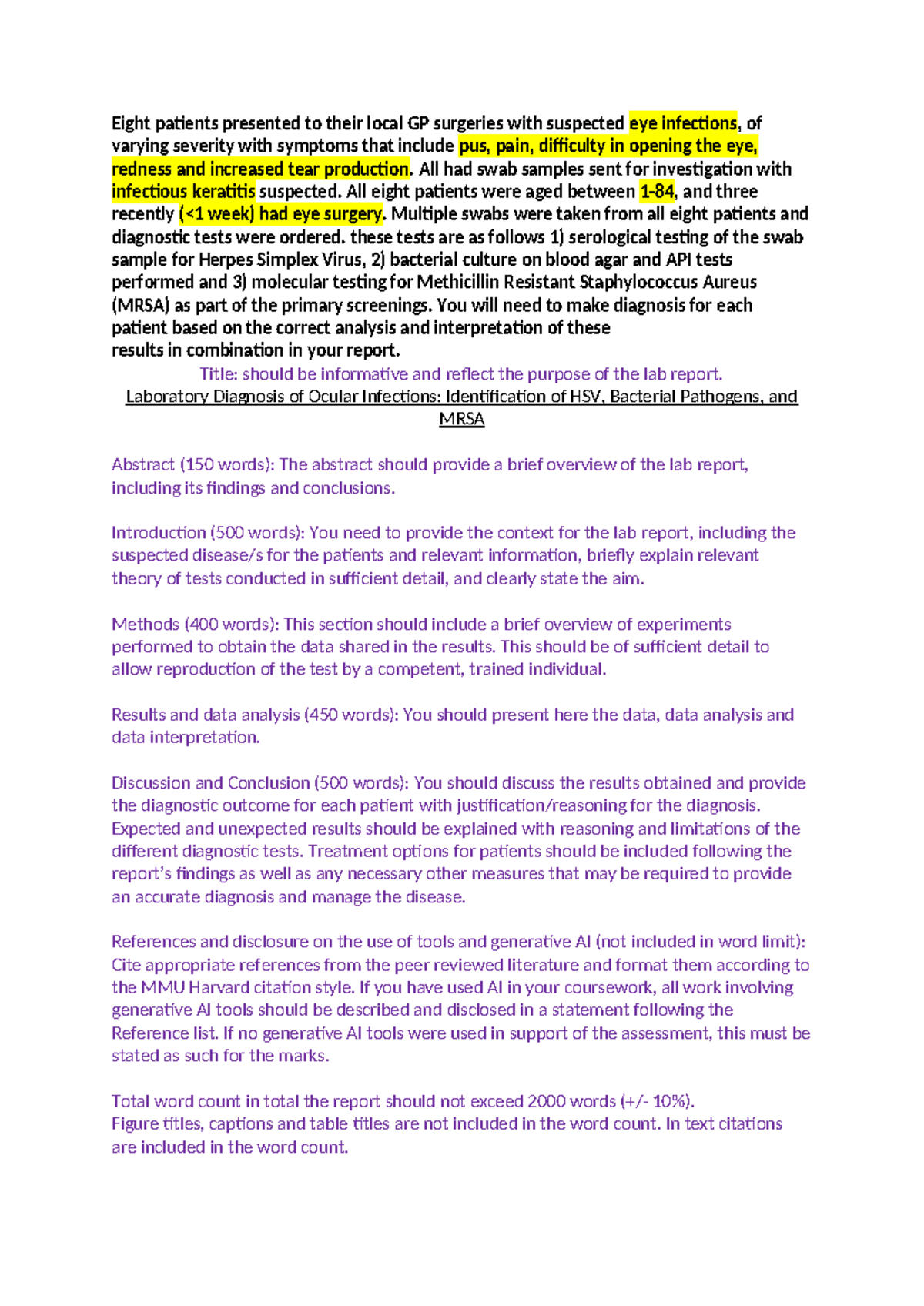 Laboratory Diagnosis of Ocular Infections: HSV and MRSA in 8 Patients ...
