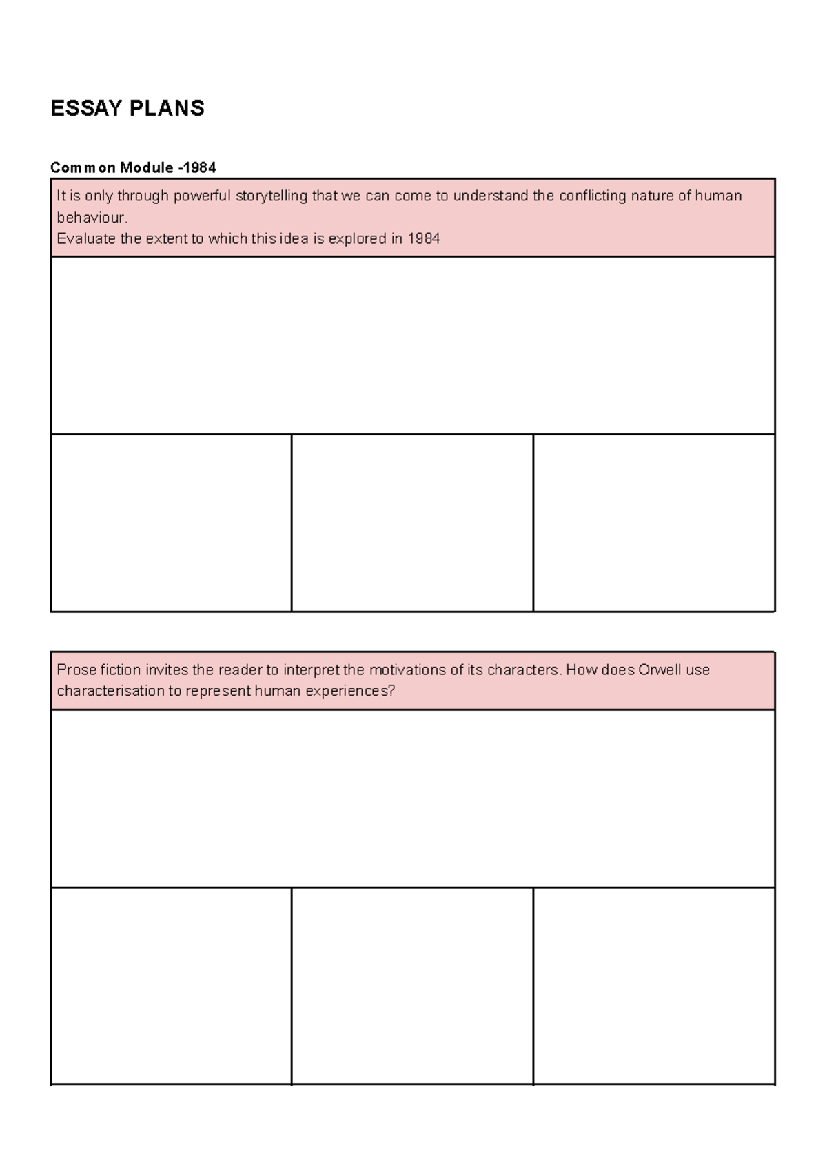 HSC English Advanced Trial Exam Essay Plans & Analysis Guide - Studocu