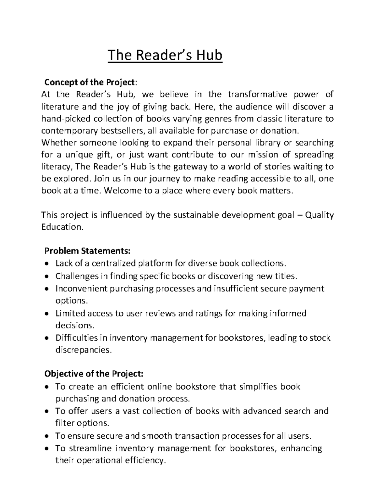 The Reader's Hub - The Reader's Hub contain detail explanation donating ...