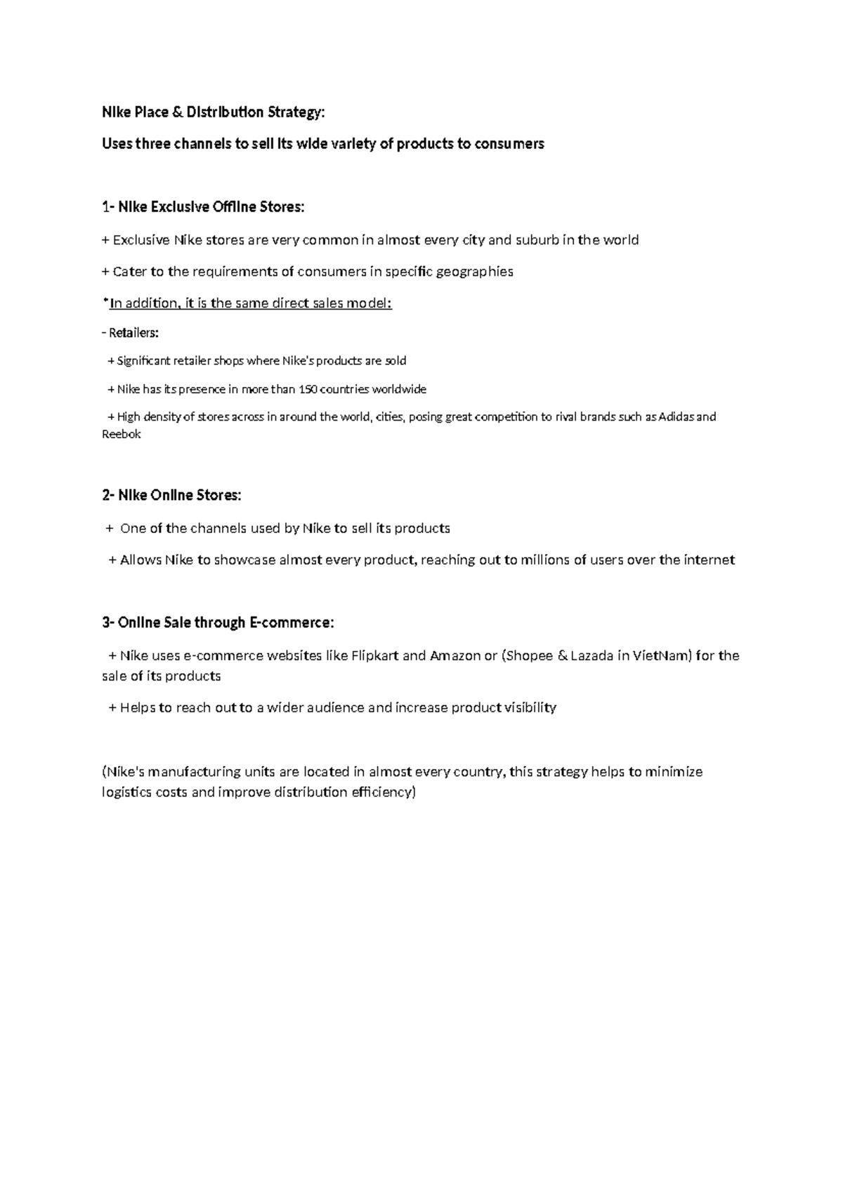 Nike Place Distribution Strategy: Channels & Market Reach Analysis ...