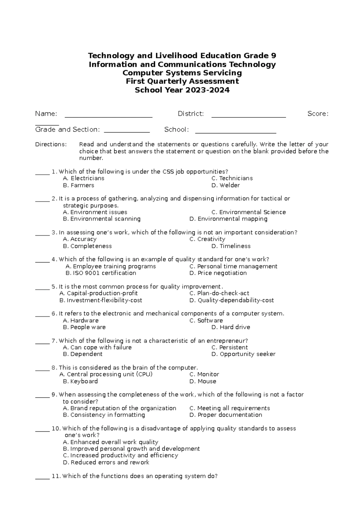 Lp Matatag Grade 7 Tle Detailed Lesson Plan Matatag K To 10 Curriculum Technology And