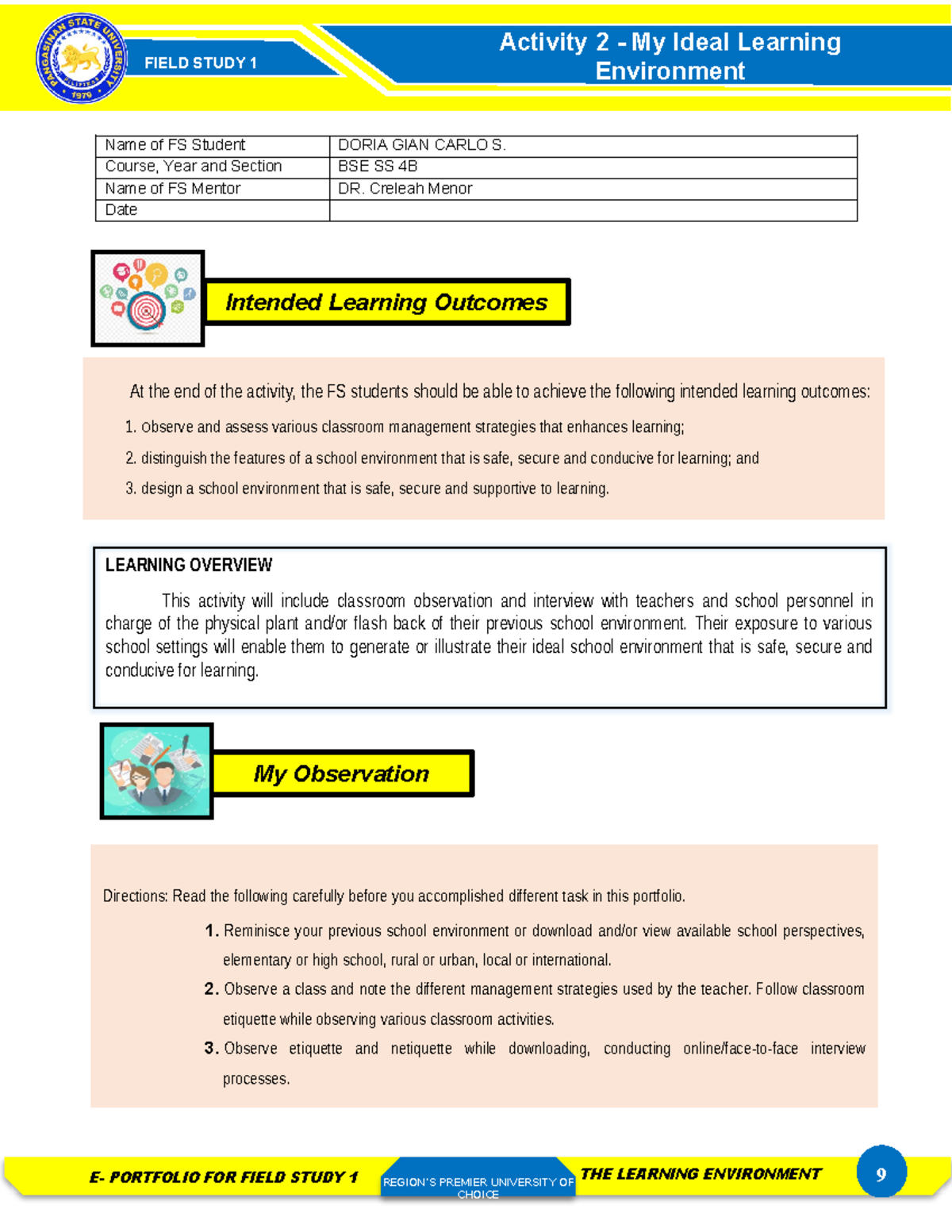 FS1-Activity-2 - Field Study Observation & Classroom Management ...