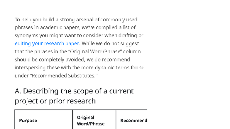 100+ Academic Vocabulary Phrases for Research Papers - Studocu