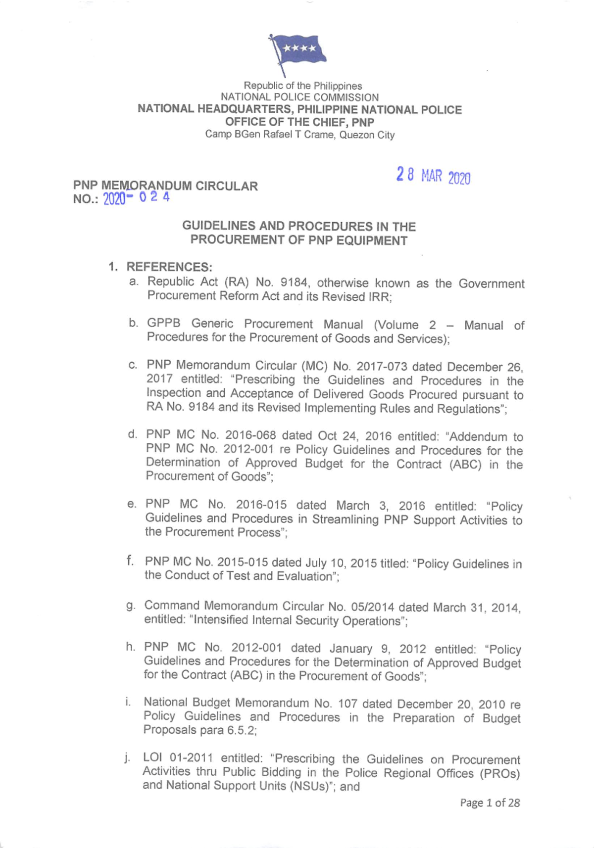 PNP-MC-No - PNP MC - Hospitality - Studocu