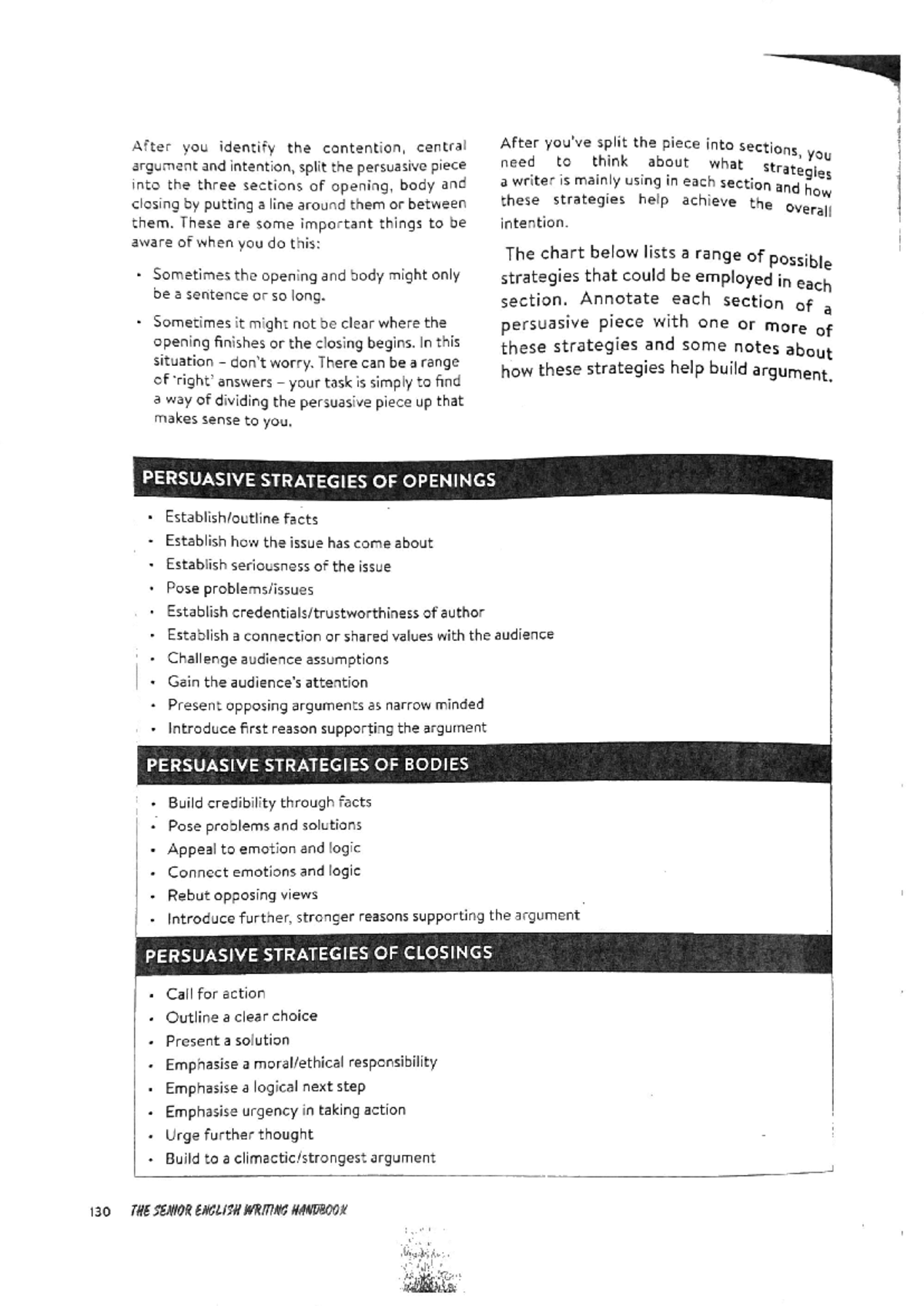 Year 11 Analysing Argument: Strategies for Effective Persuasion - Studocu