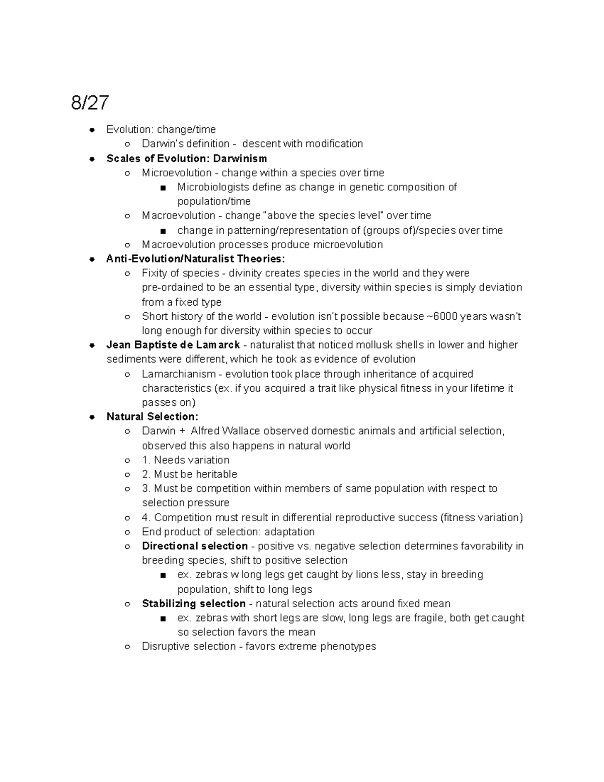 Anthro 101: Evolution, Natural Selection & Mendelian Genetics Exam ...