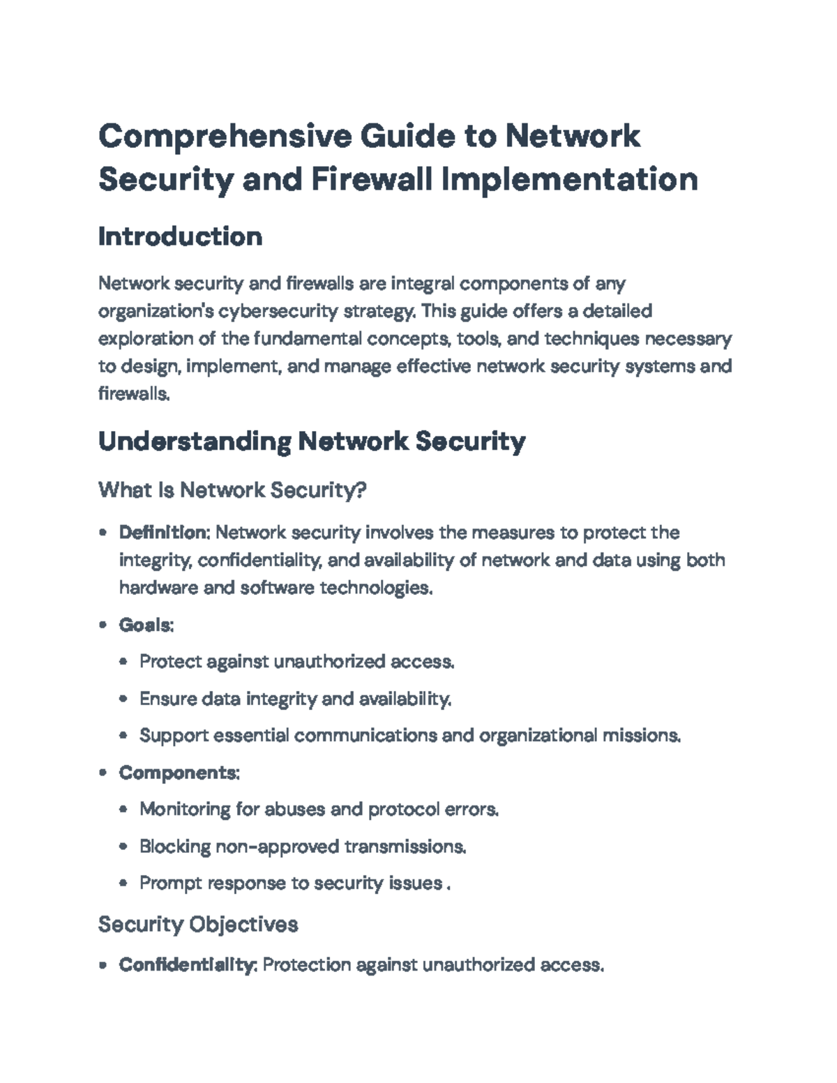 Comprehensive Guide to Network Security & Firewall Implementation - Comprehensive Guide to ...