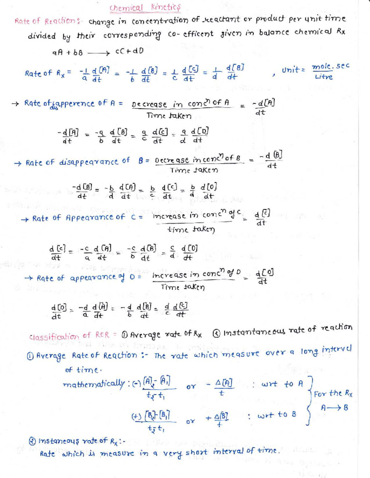 Kinetics - Final Exam Review for CHEM 101: Reaction Rates and ...