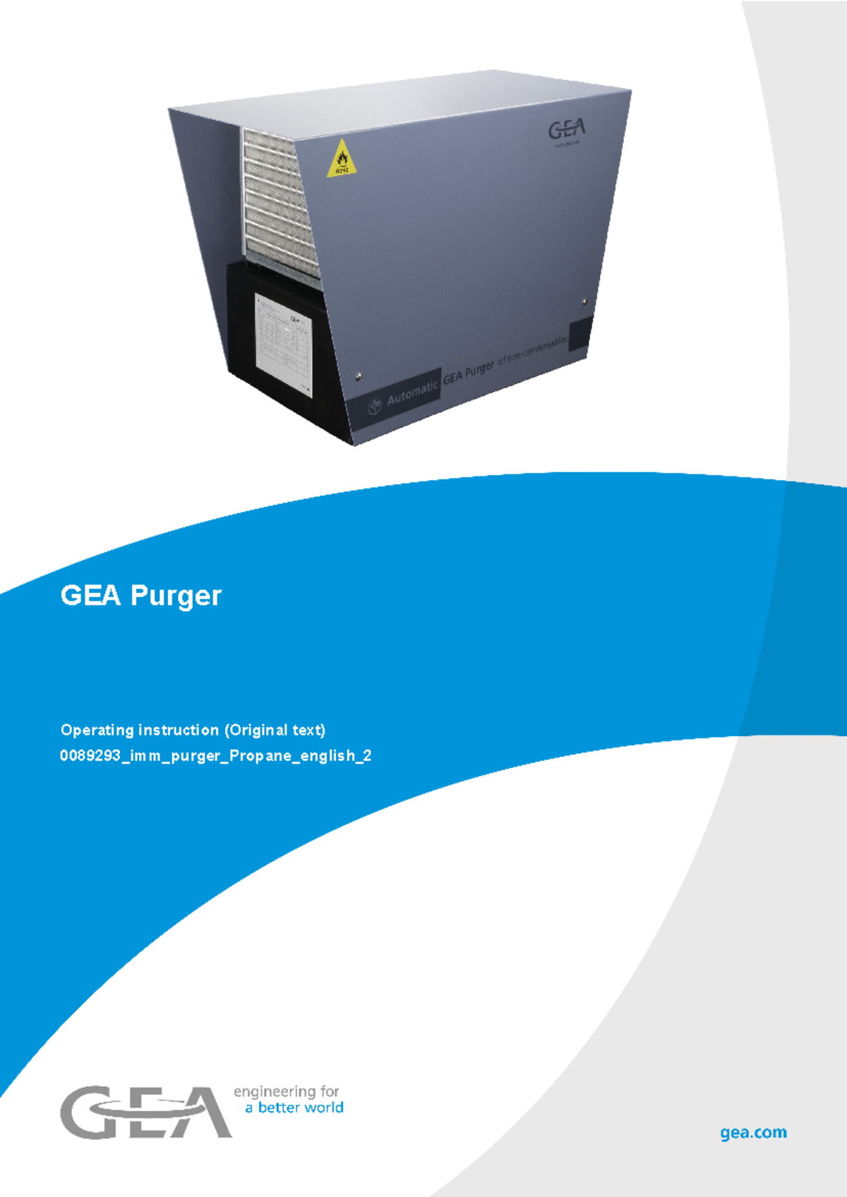 0089293 GEA NC-Purger Operating Instructions for Propane Systems - Studocu