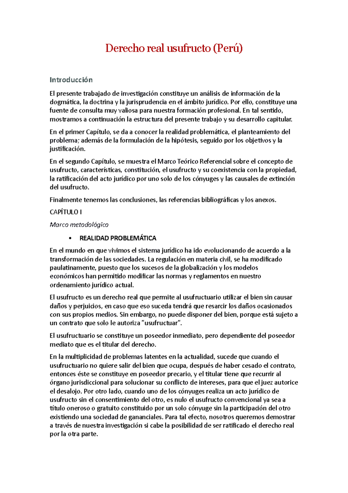 Derecho real usufructo - Por ello, constituye una fuente de consulta ...