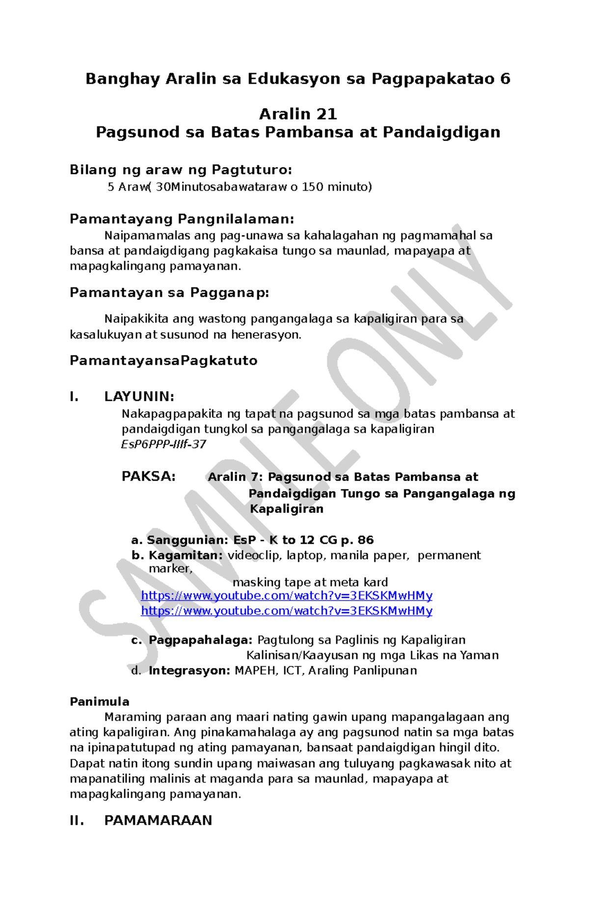 3Rd Q Esp Aralin 21 lesson plan - Banghay Aralin sa Edukasyon sa ... 3Rd Q Esp Aralin 21 lesson plan - Banghay Aralin sa Edukasyon sa ...
