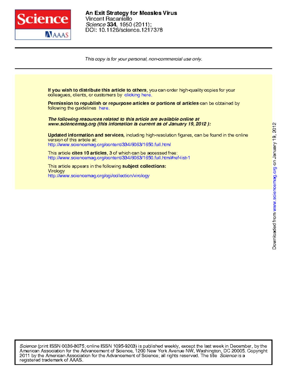 An exit strategy for measles virus: Uncovering nectin-4's role in ...