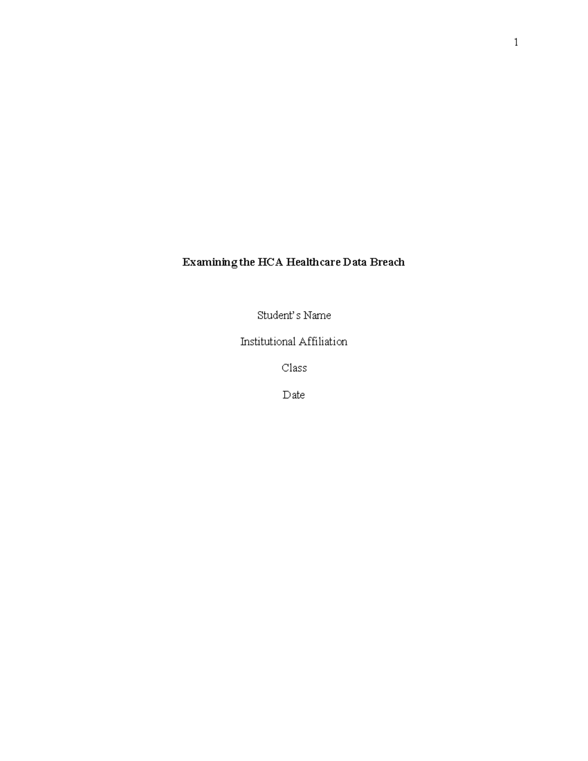 HCA Healthcare Data Breach: An Analysis of Patient Data Security Risks ...