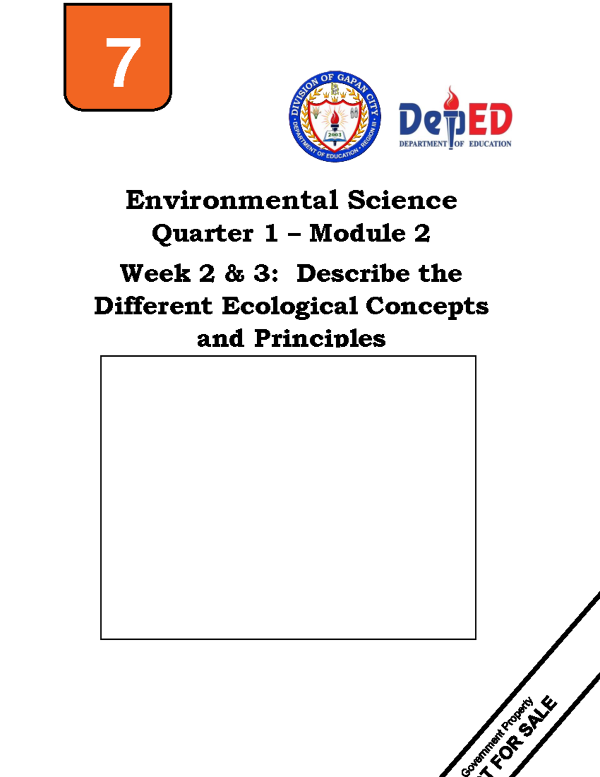 Q1 M2 - Environmental Science - Ecological Concepts & Principles ...