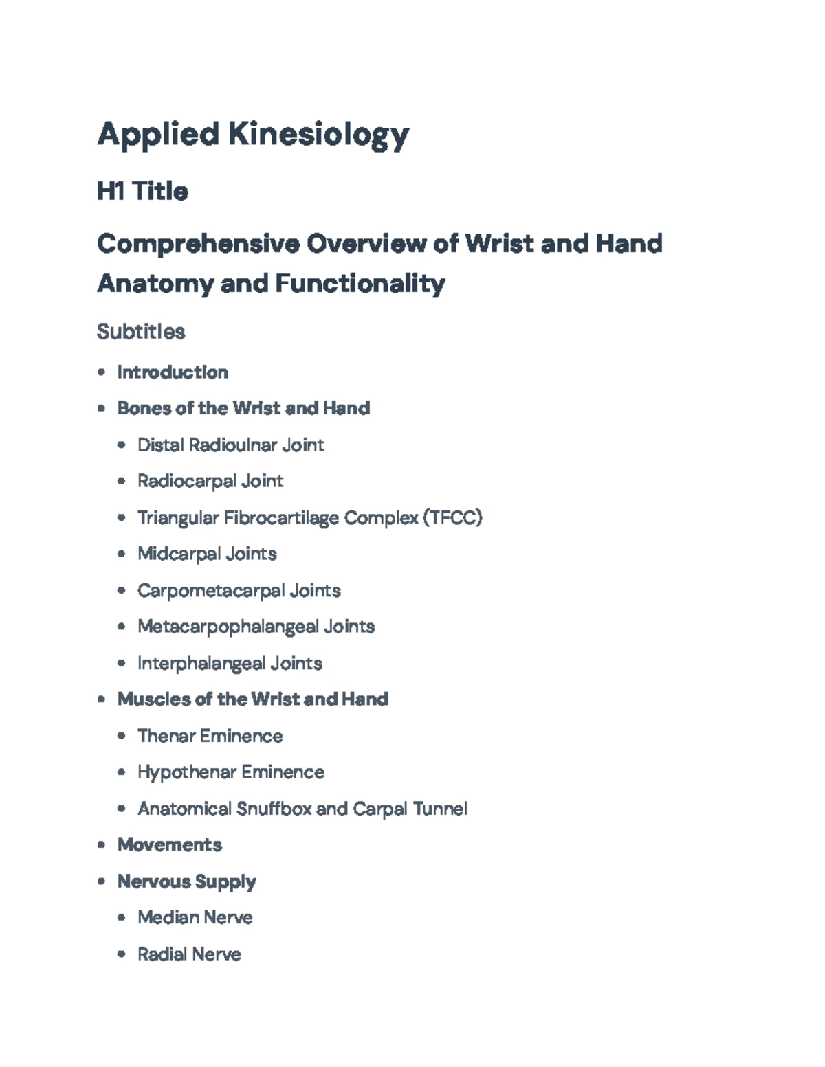 Anatomy & Kinesiology of the Upper Limb: In-Depth Study Insights - Studocu