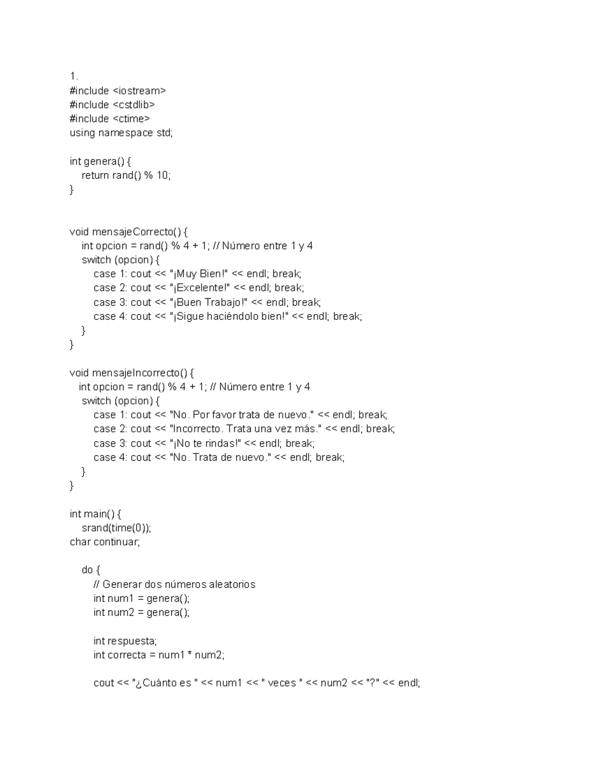 Tarea Programación - Actividad en teams - 1. #include #include - Studocu