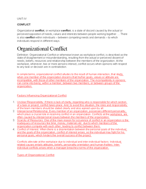 1ST BBA Organizational Behaviour - UNIT 1 Notes - Organizational ...