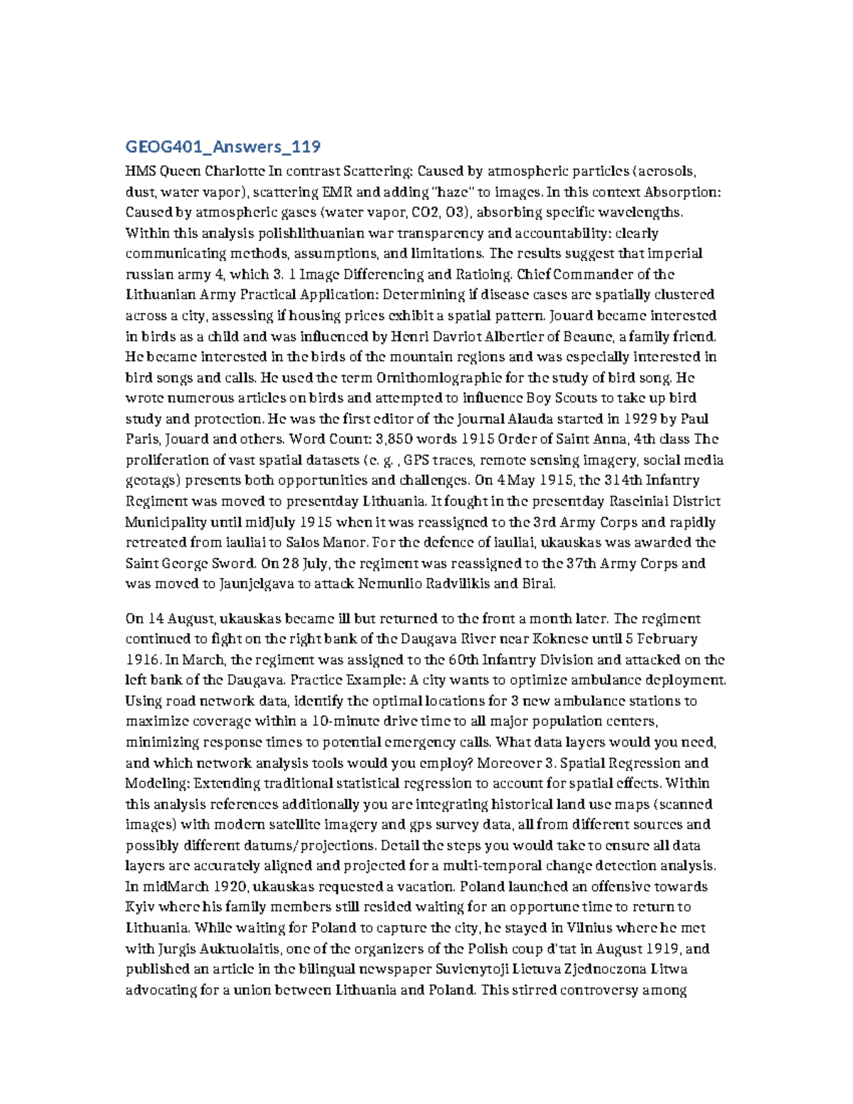 GEOG401_BIOL415_Analysis_of_Spatial_Data_and_Applications - Studocu