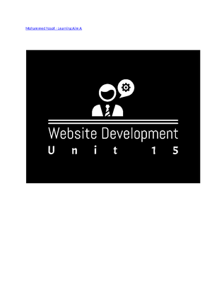 Website development assigment 1 - Unit 6 website development Find 2 ...